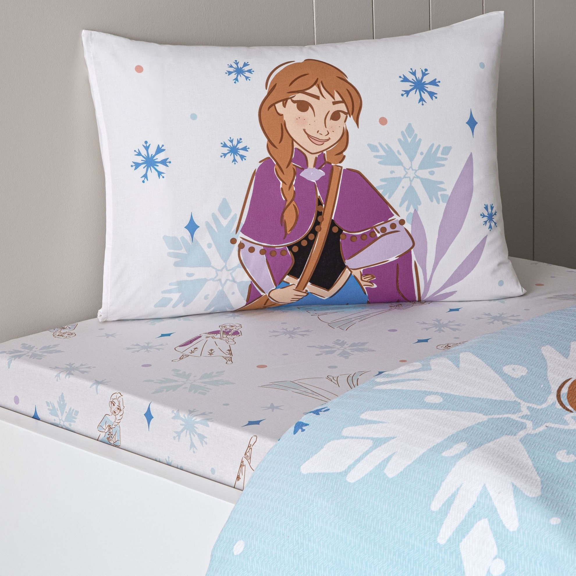 Taç Lisanslı Disney Frozen Family Tek Kişilik Pamuk Pike Takımı ...